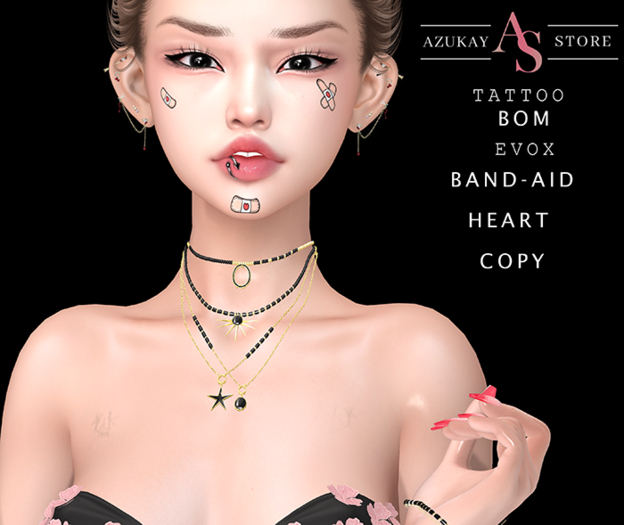Second Life Marketplace Azukay Band Aid Evox Bom 1090